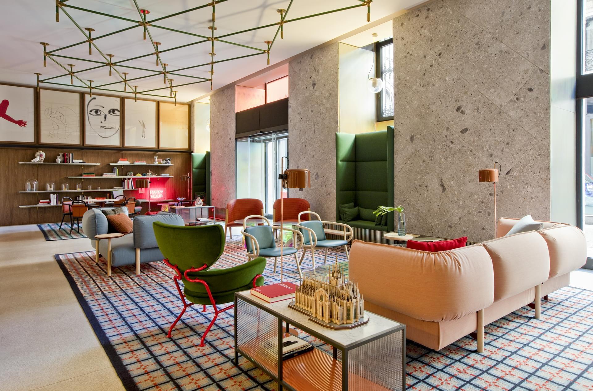 Patricia Urquiola designs the Colorful Hotel Room Mate Giulia in Milan